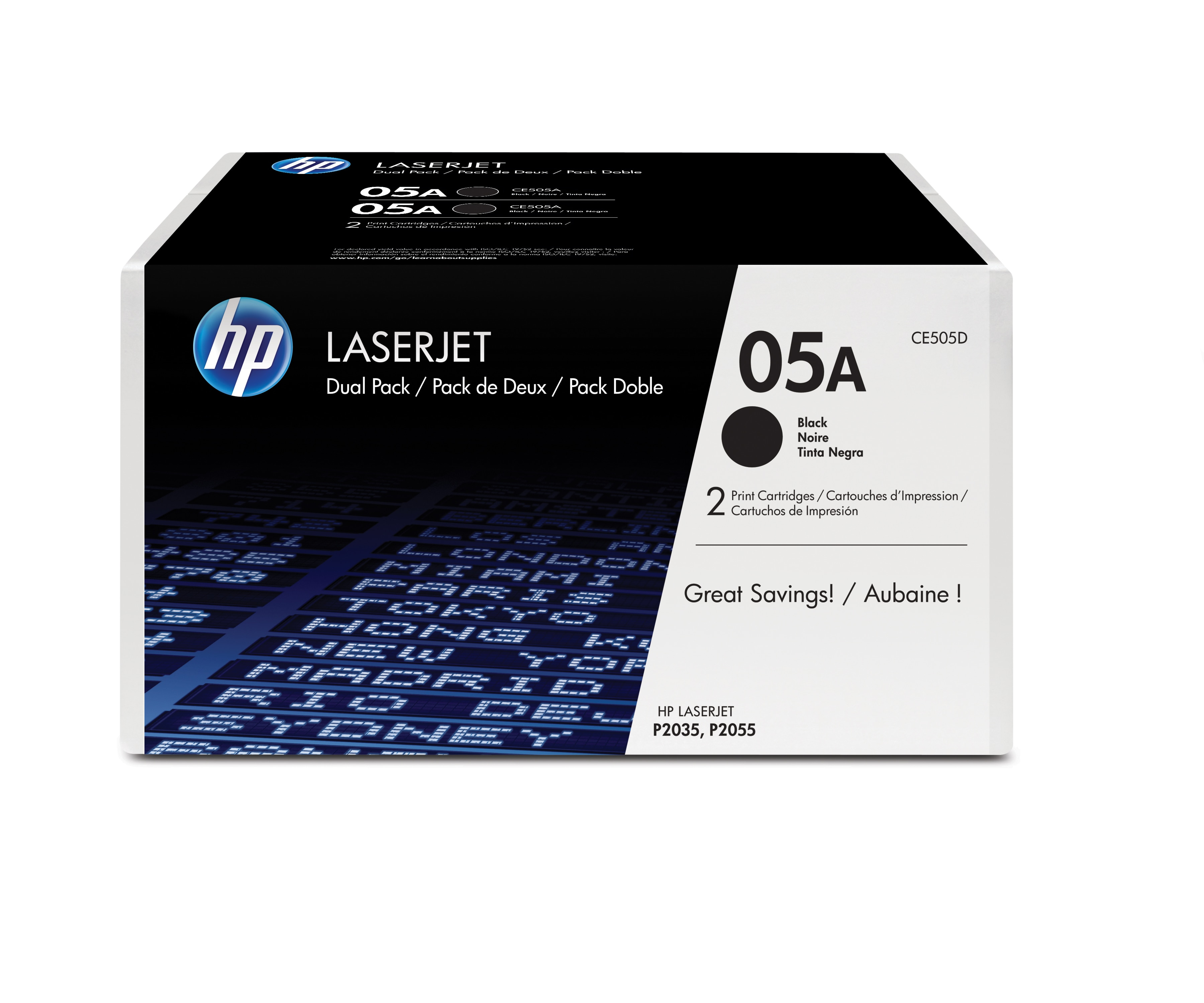CE505D - HP Black 2-Packs Laser Toner (CE505D) - MM Distribution